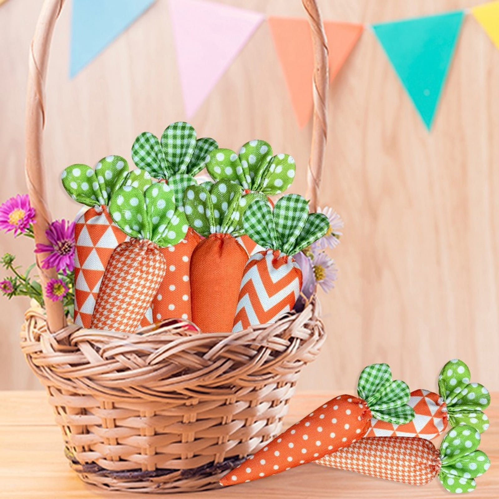 Easter Fabric Carrots 5 Pack Cute Stuffed Carrot Decor For Home Party ...