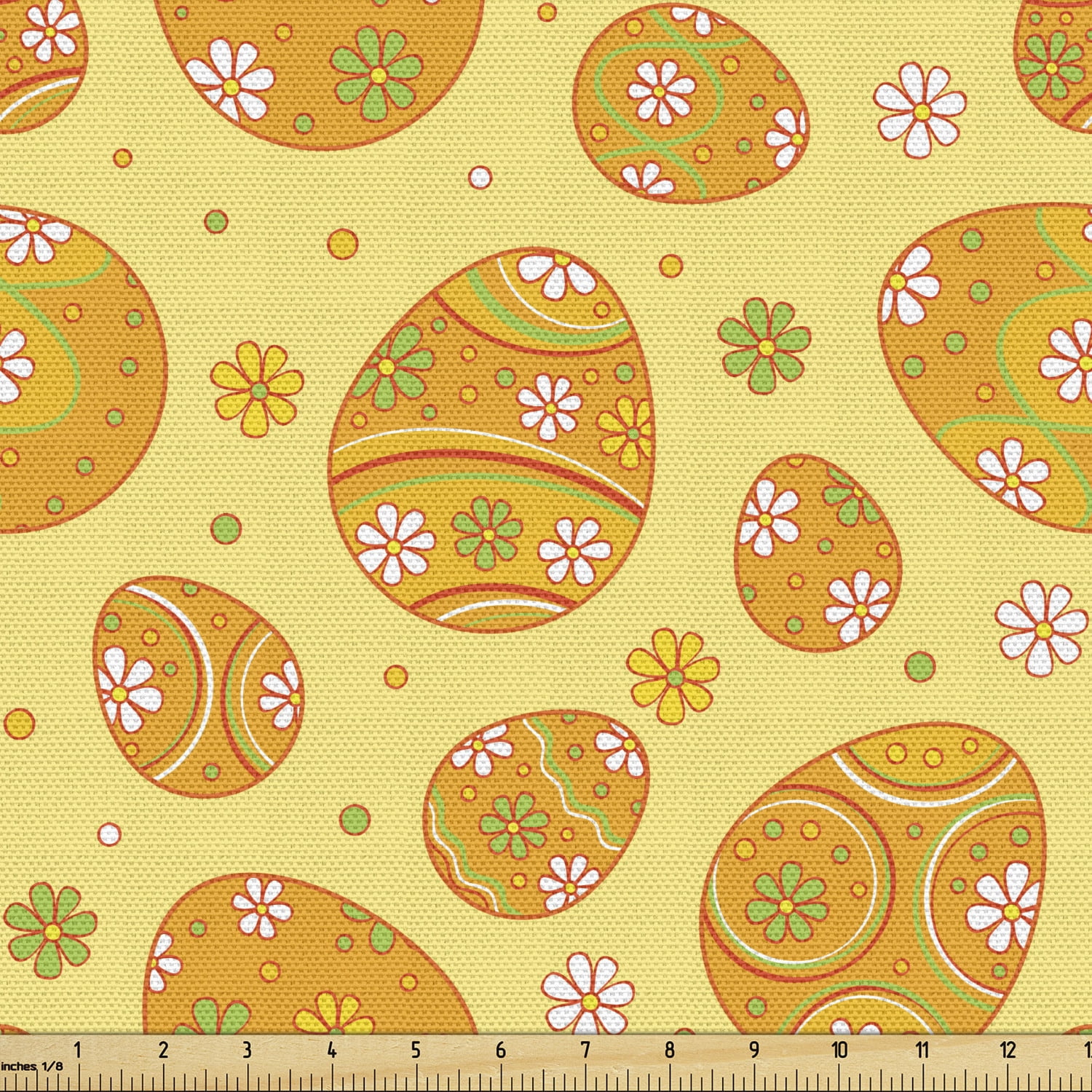Ambesonne Easter Fabric by the Yard Upholstery, Cheerful Holiday ...