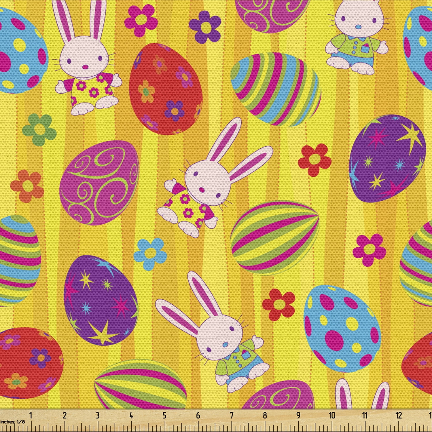 Easter Fabric by the Yard, Funky Colorful with Different Patterns ...