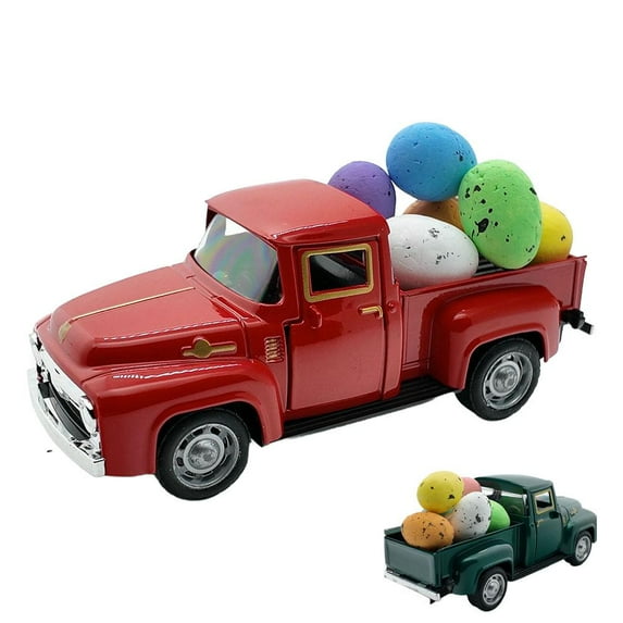 Easter Farm Pickup Truck Decor with Eggs,Spring Easter Metal Truck with ...