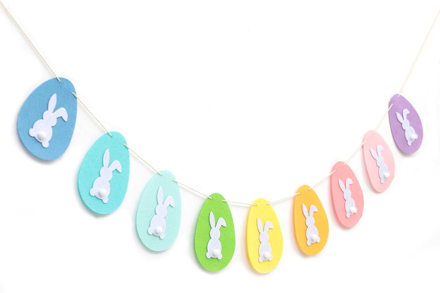 Easter Felt Bunny and Egg Garland - Easter Decoration for Fireplace ...
