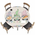 Easter Fitted Tablecloth with Elastic Edged, Round Table Cloth for ...