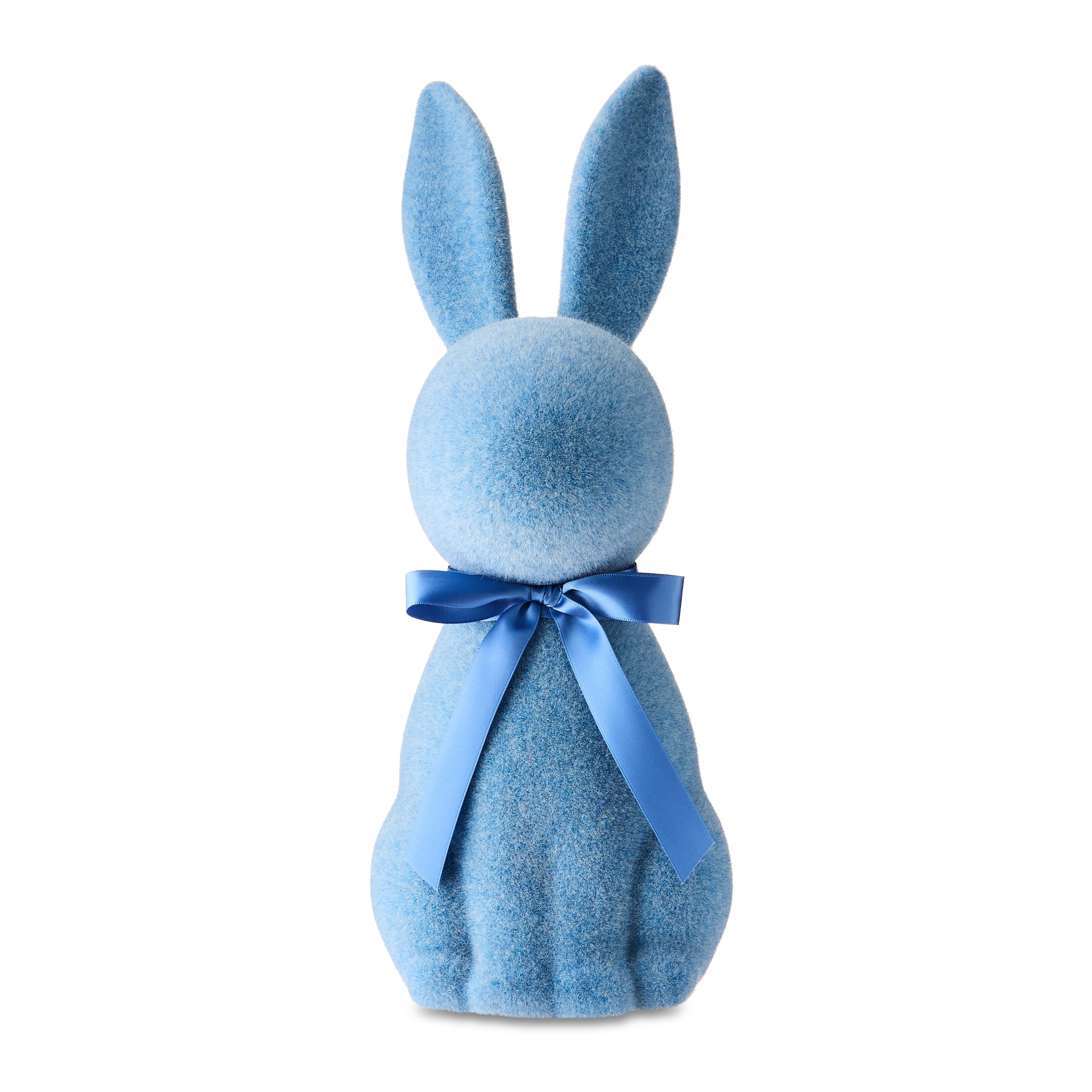 Easter Flocked Blue Bunny Decor, 16 in, by Hooray - Walmart.com