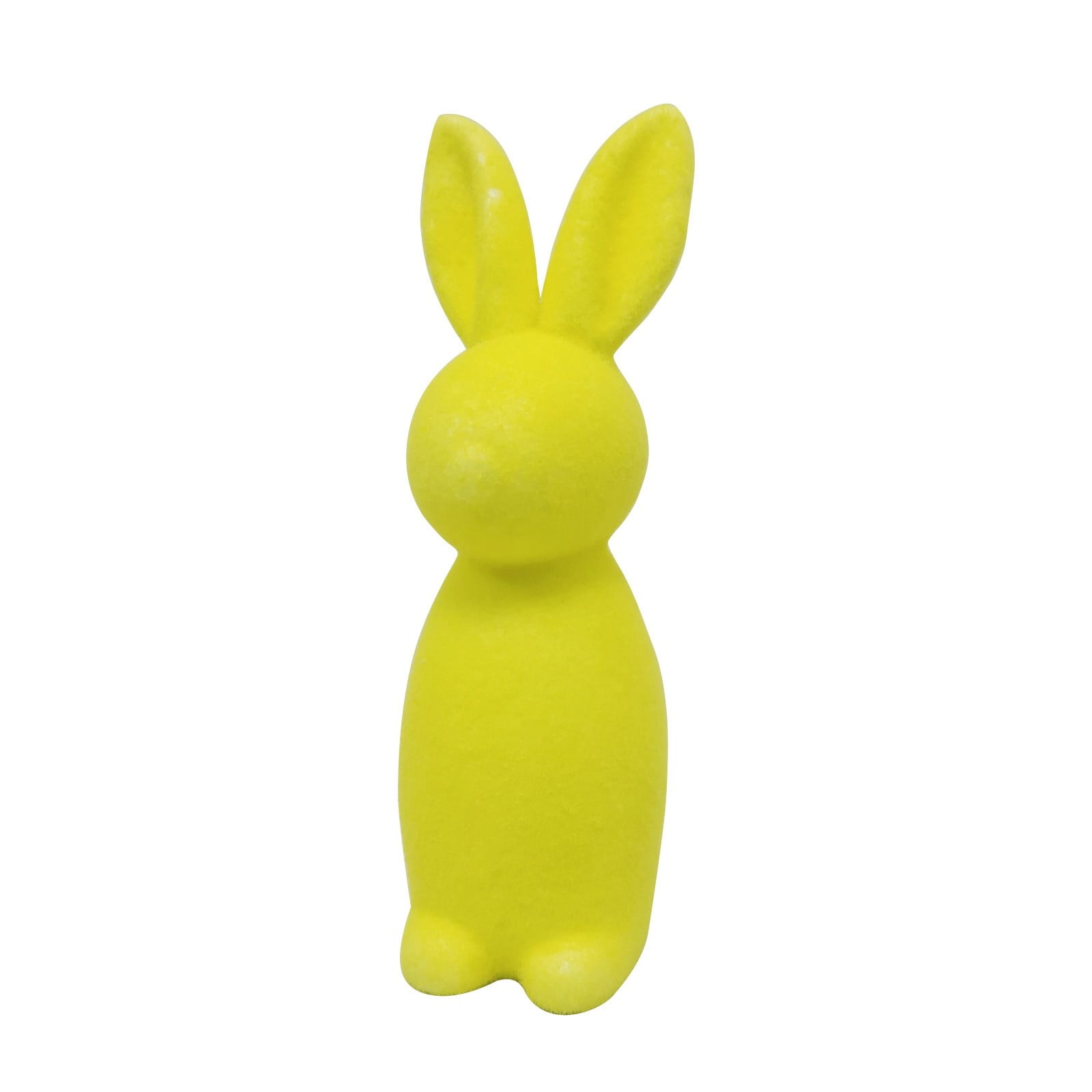 Easter Flocked Bunnies Figurine ,8.6inch Flocking Rabbit Tabletop ...