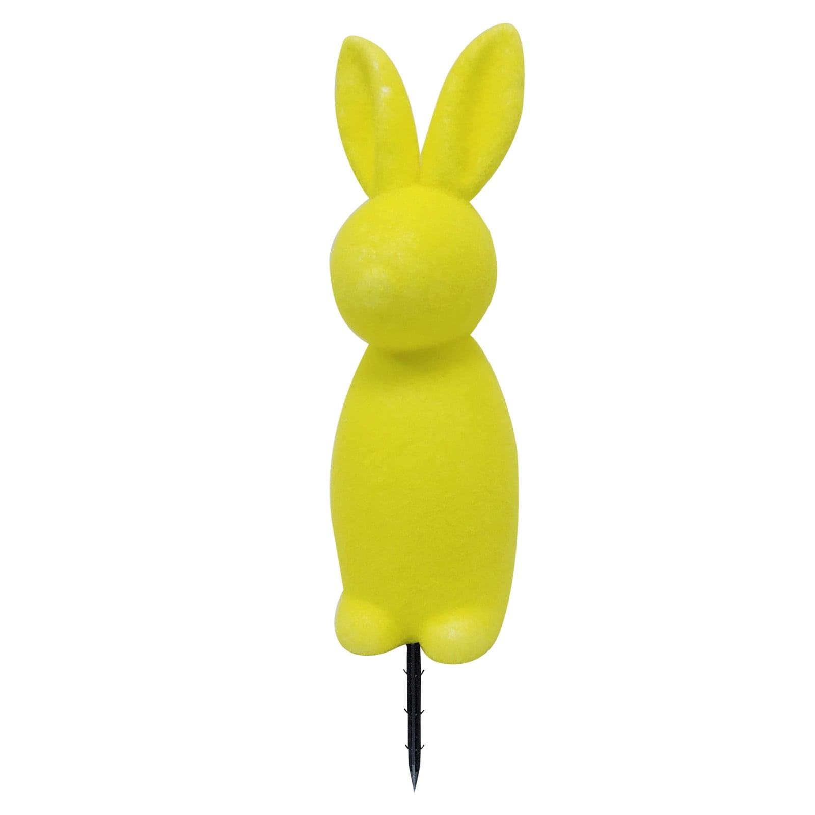 Easter Flocked Bunny Figurine with Bow Tie, 14 Inch Flocking Rabbit ...