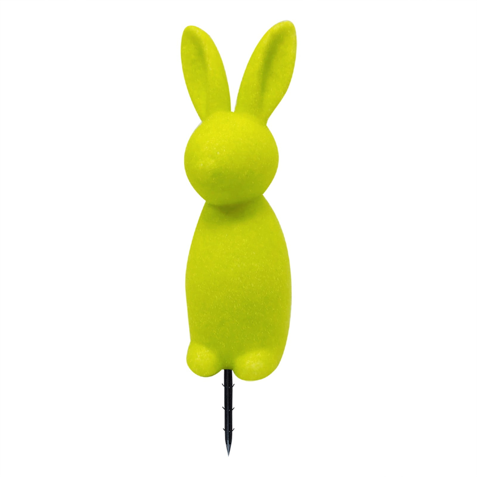 Easter Flocked Bunny Figurine with Bow Tie, 14 Inch Flocking Rabbit ...
