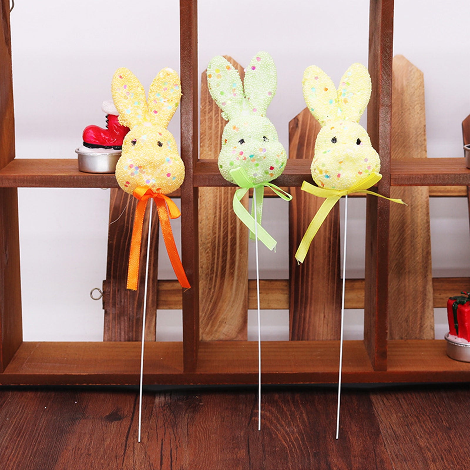 Easter Floral Picks,Foam Easter Bunny Picks Decorative Sticks,Pastel ...