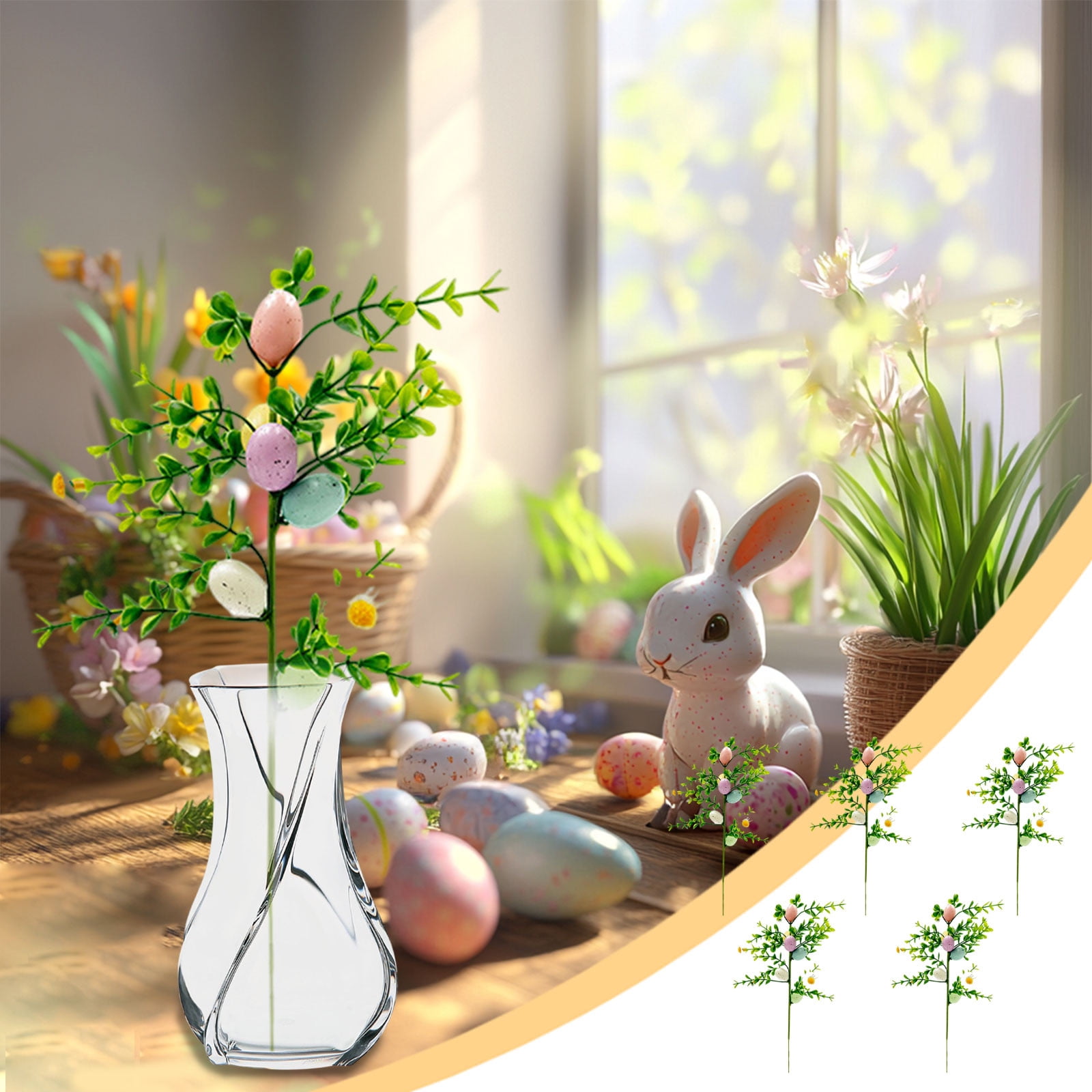 Easter Flower Arrangements under $5! Kadlawus Easter Simulation Flower ...