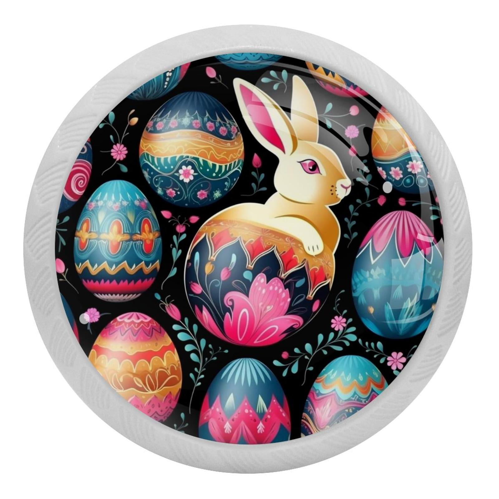 Easter Fluorescent Drawer Pulls 4-Pack: Glow-in-the-Dark Round Cabinet ...