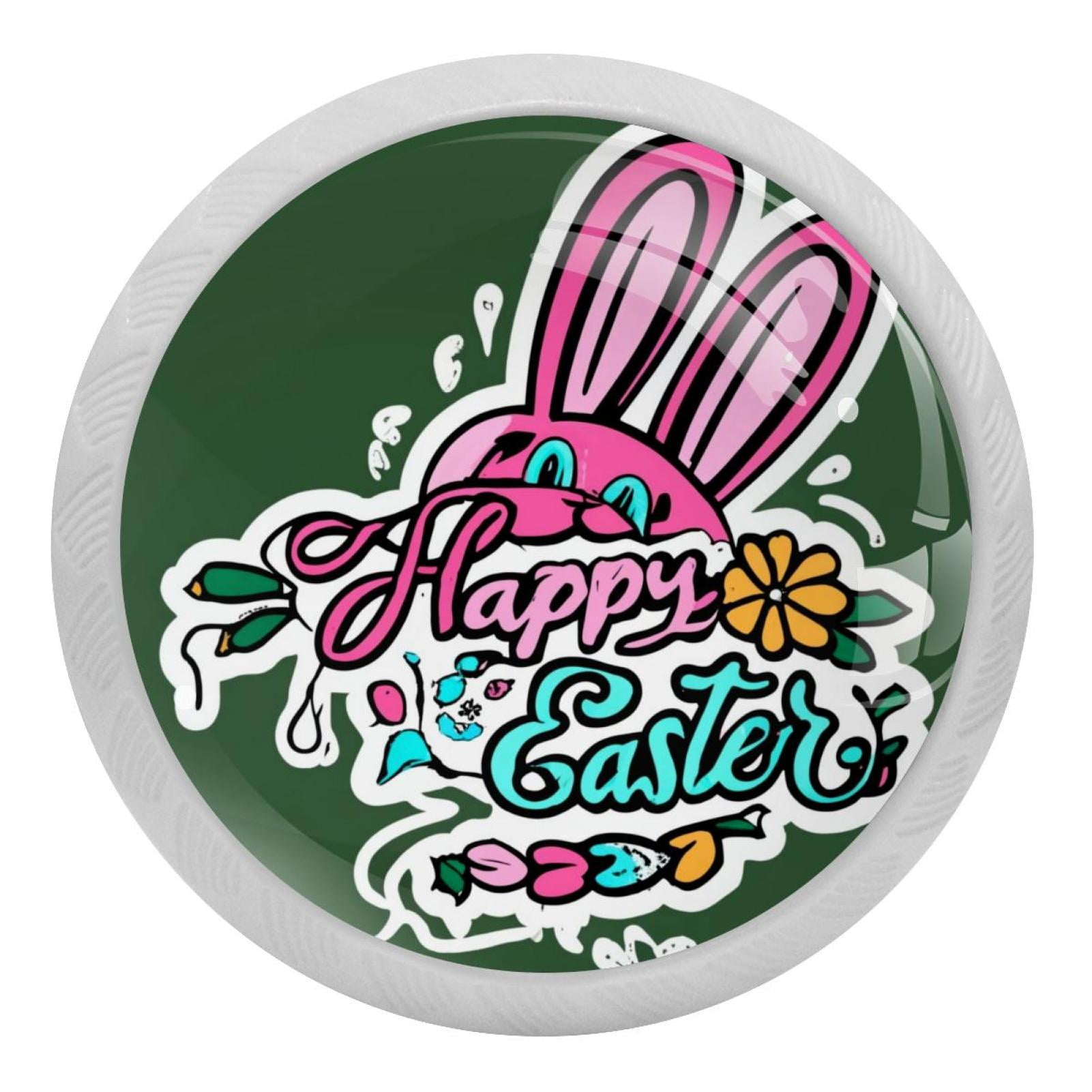 Easter Fluorescent Drawer Pulls 4-Pack: Glow-in-the-Dark Round Cabinet ...
