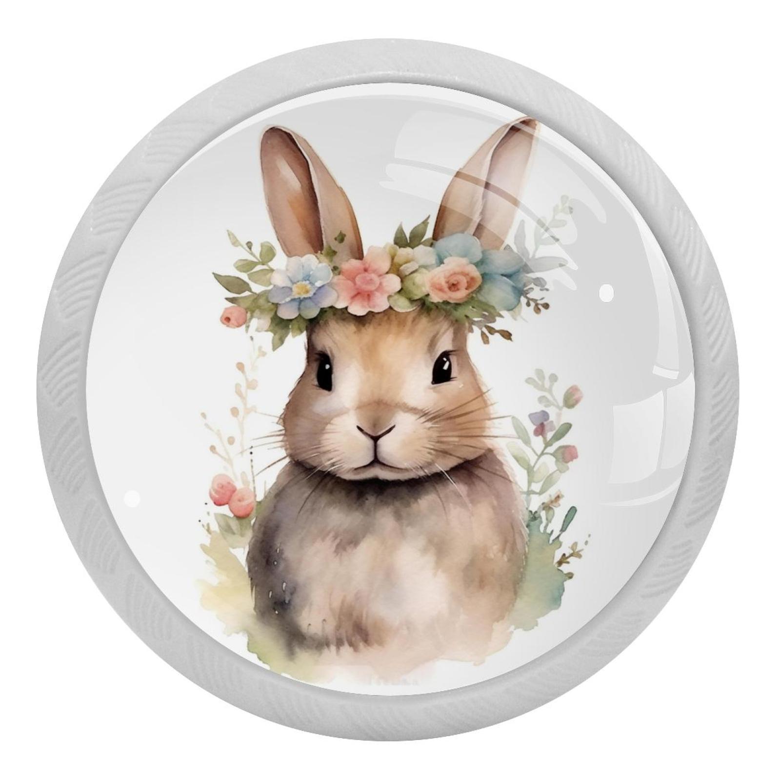 Easter Fluorescent Drawer Pulls 4-Pack: Glow-in-the-Dark Round Cabinet ...