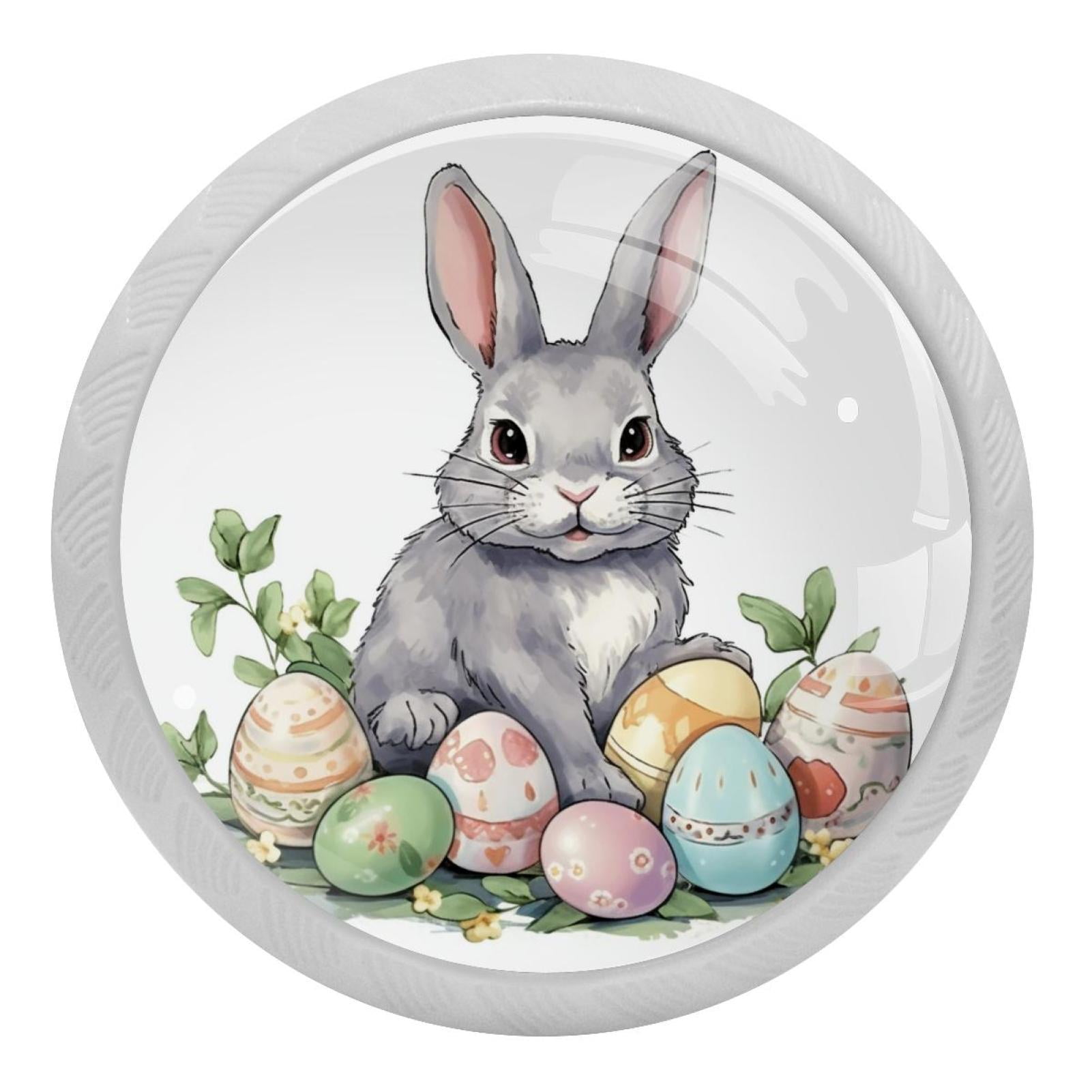 Easter Fluorescent Drawer Pulls 4-Pack: Glow-in-the-Dark Round Cabinet ...