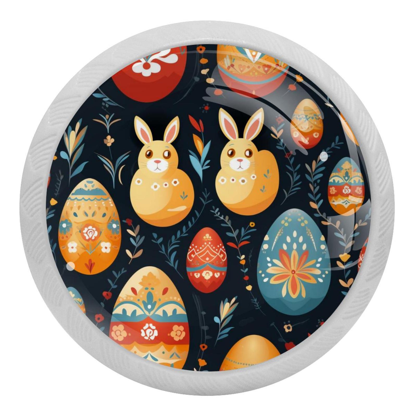 Easter Fluorescent Drawer Pulls - Round 4-Pack Glow-in-the-Dark Knobs ...