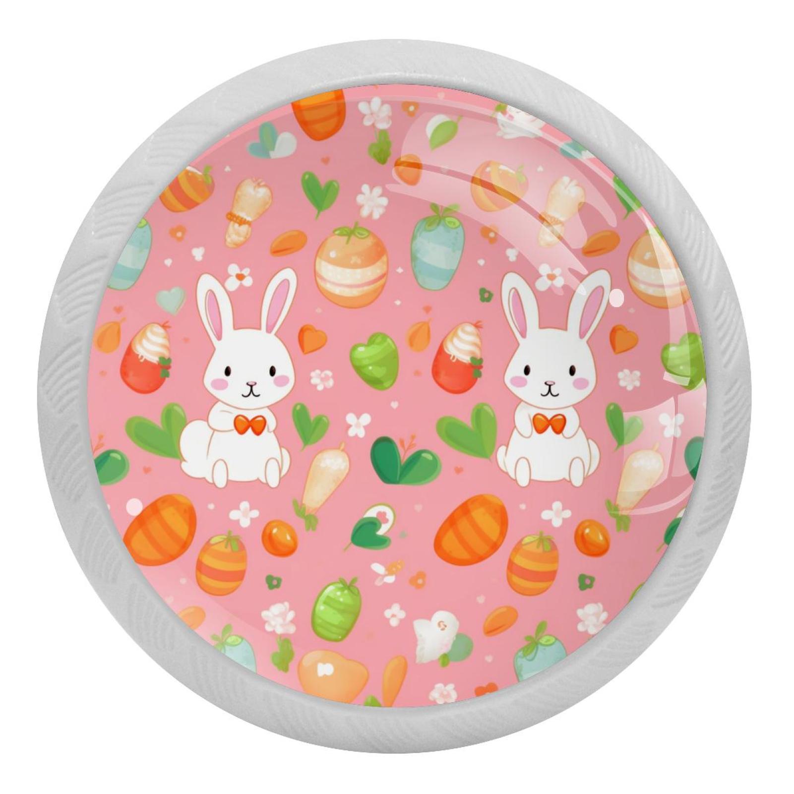 Easter Fluorescent Drawer Pulls - Round 4-Pack Glow-in-the-Dark Knobs ...