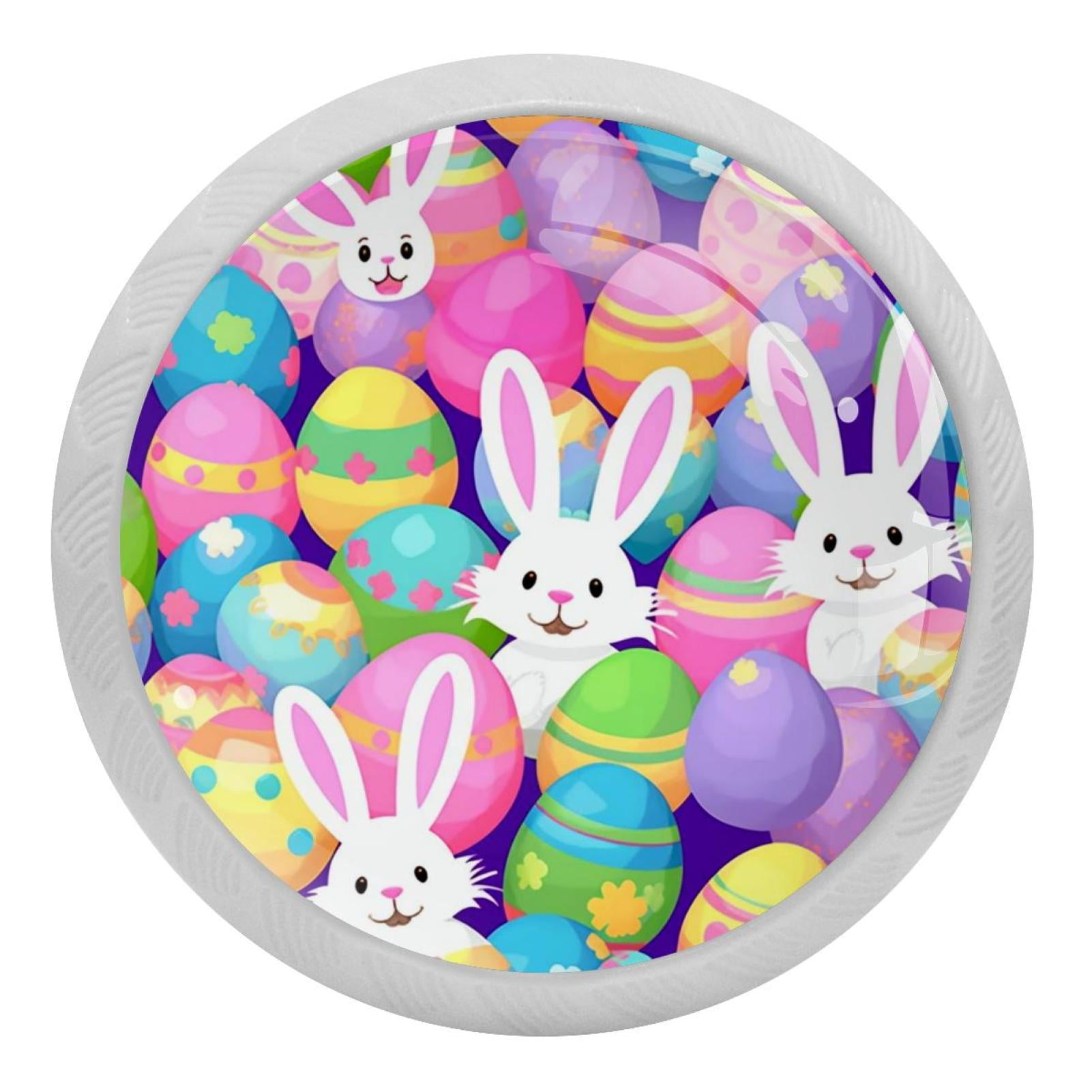 Easter Fluorescent Drawer Pulls with Screws - Round 4-Pack Glow-in-the ...