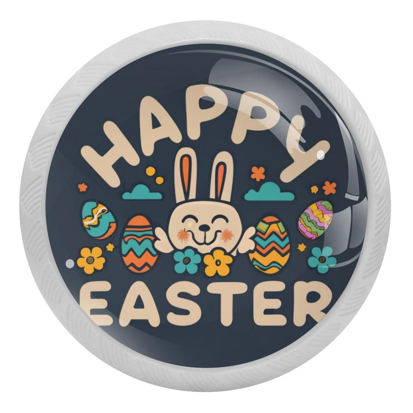 Easter Fluorescent Drawer Pulls with Screws - Round 4-Pack, Glow-in-the ...