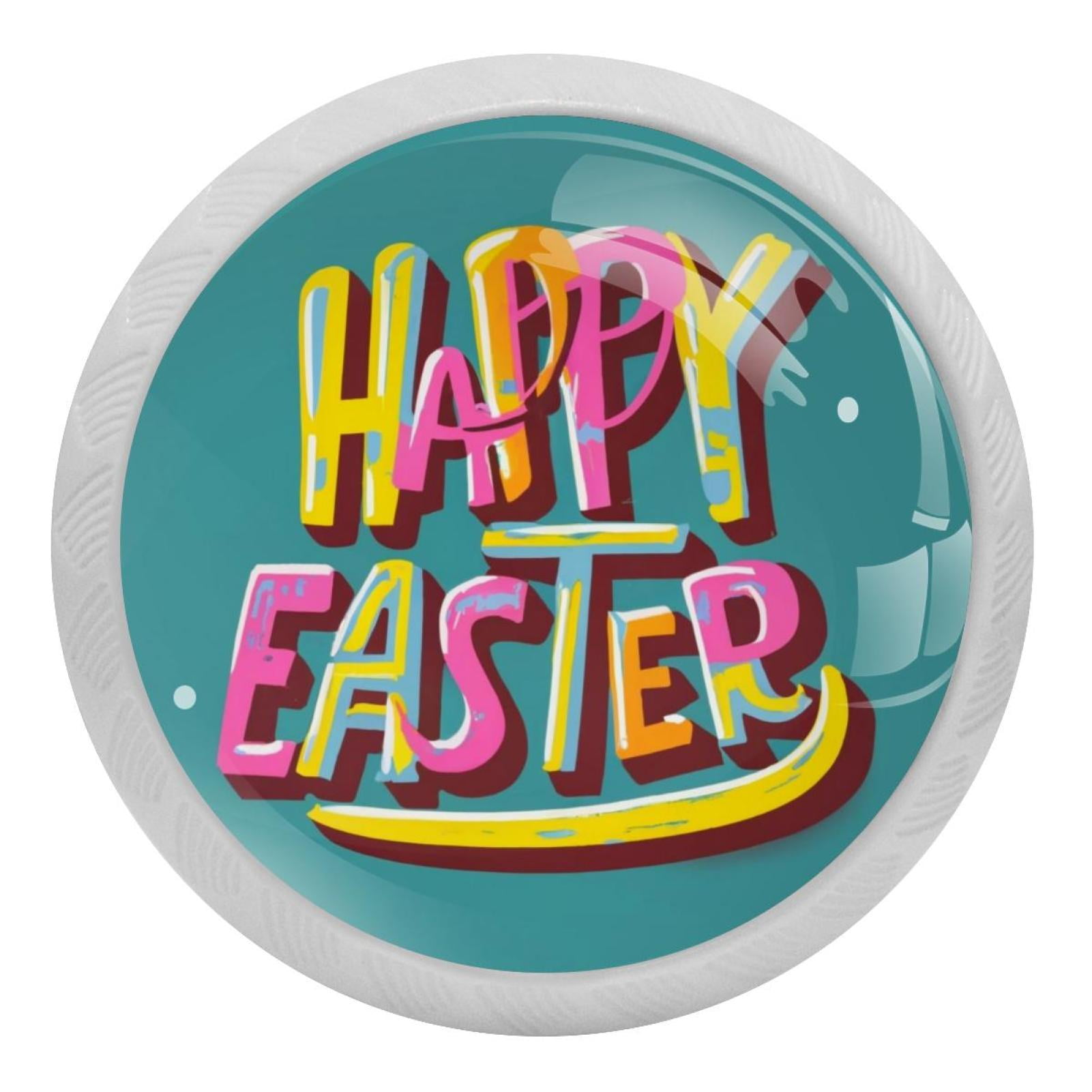 Easter Fluorescent Drawer Pulls with Screws - Round 4-Pack, Glow-in-the ...