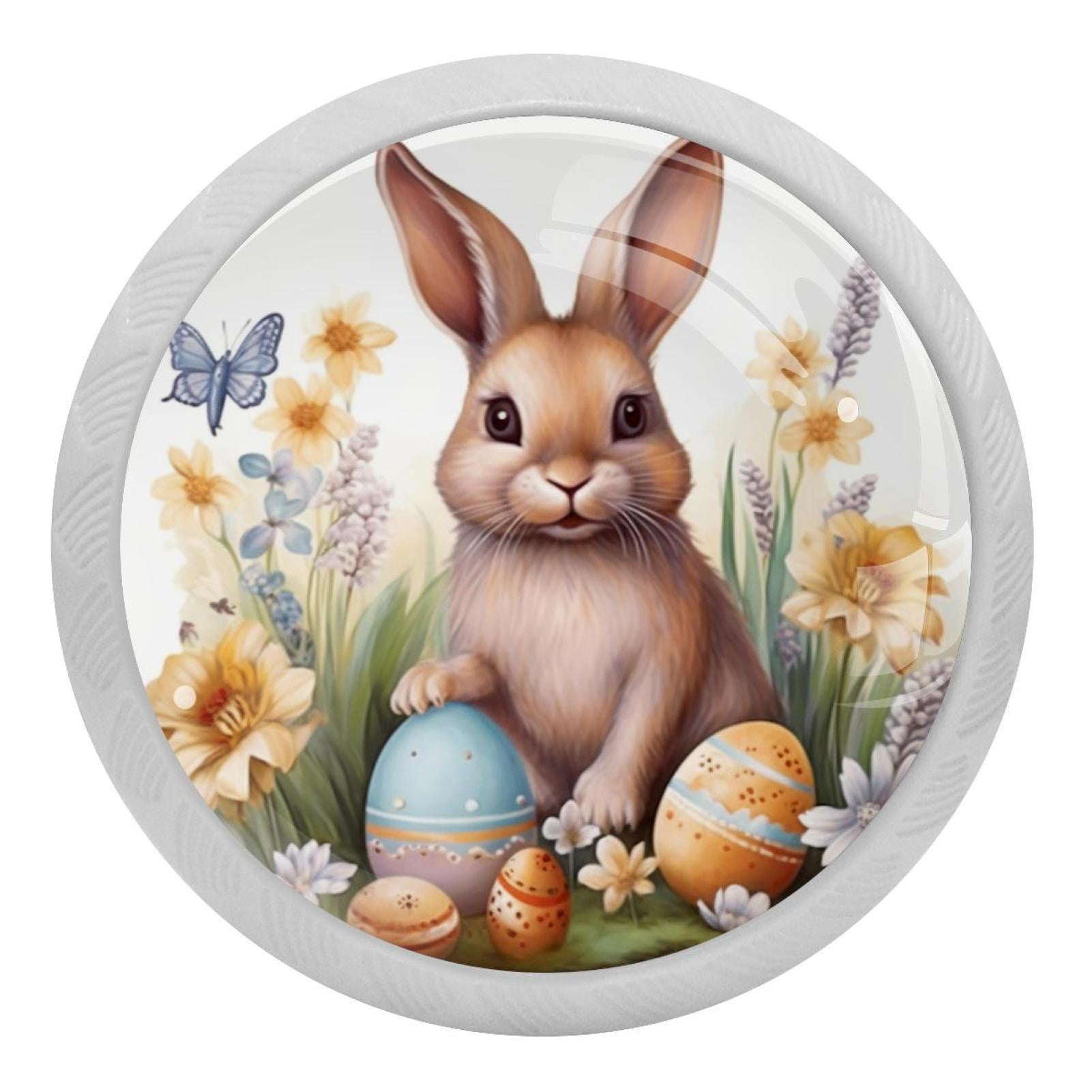 Easter Fluorescent Drawer Pulls with Screws - Round 4-Pack, Glow-in-the ...