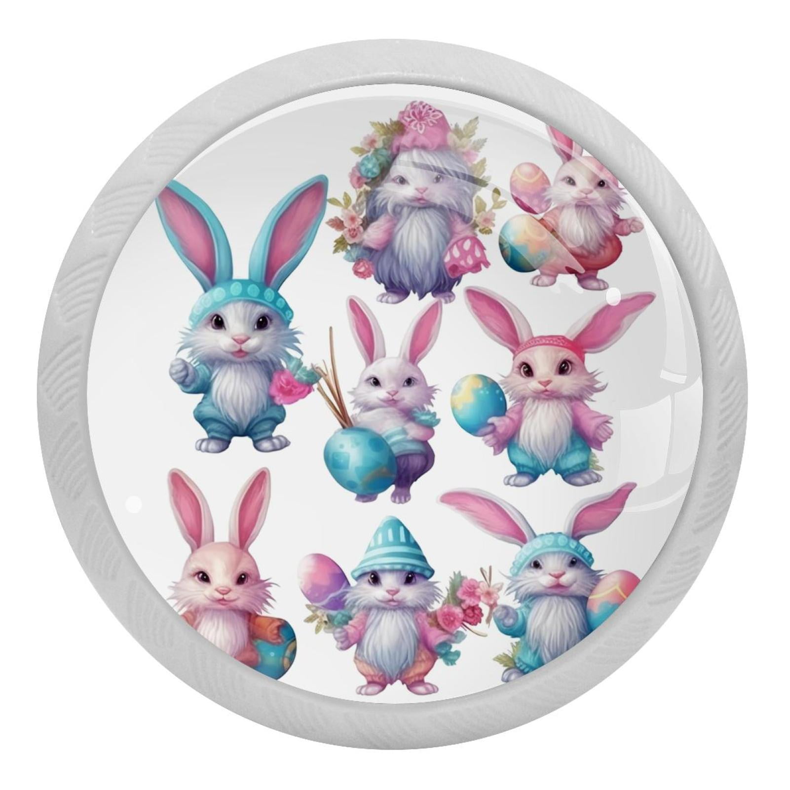 Easter Fluorescent Drawer Pulls with Screws – Round 4-Pack, Glow-in-the ...