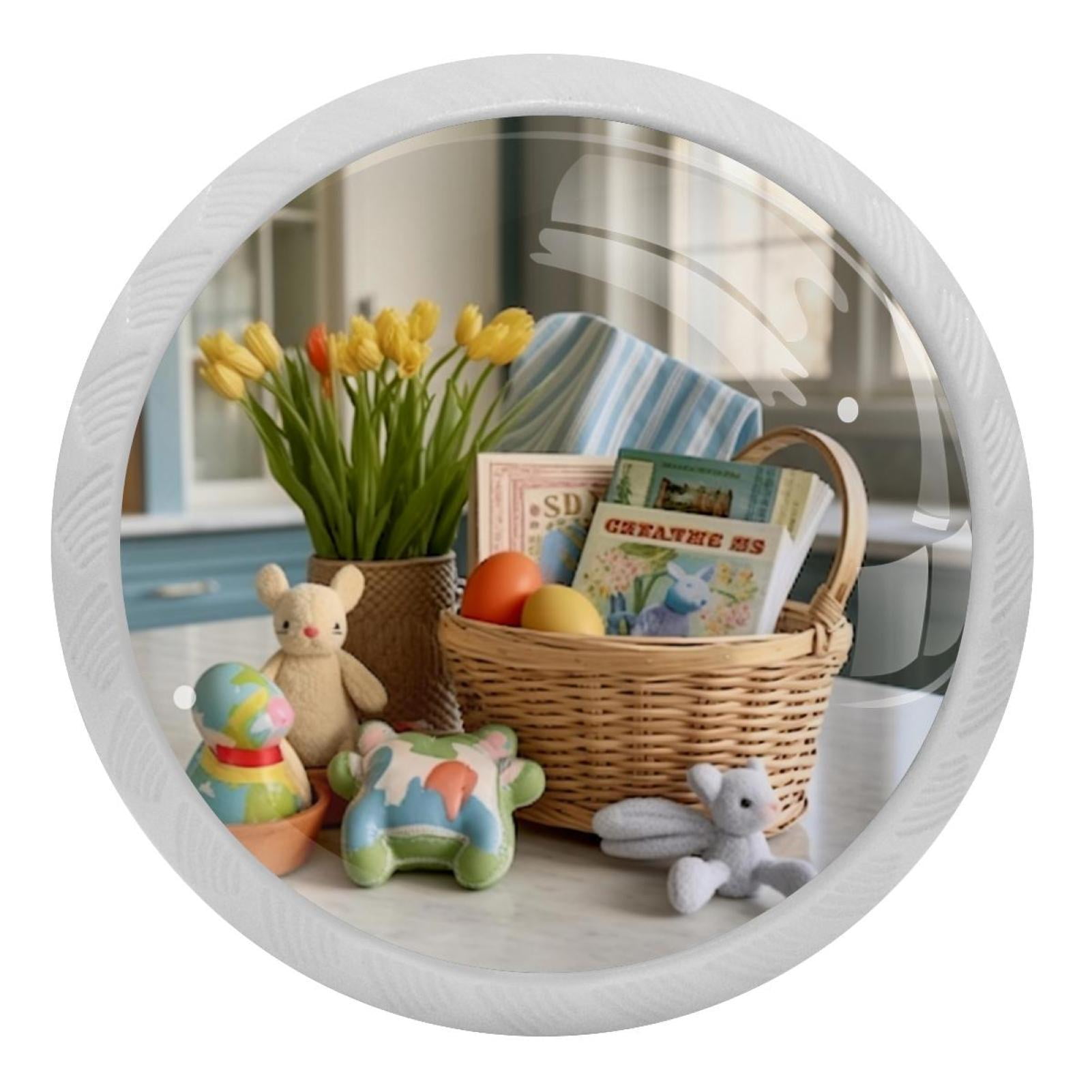 Easter Fluorescent Drawer Pulls with Screws – Round 4-Pack, Glow-in-the ...