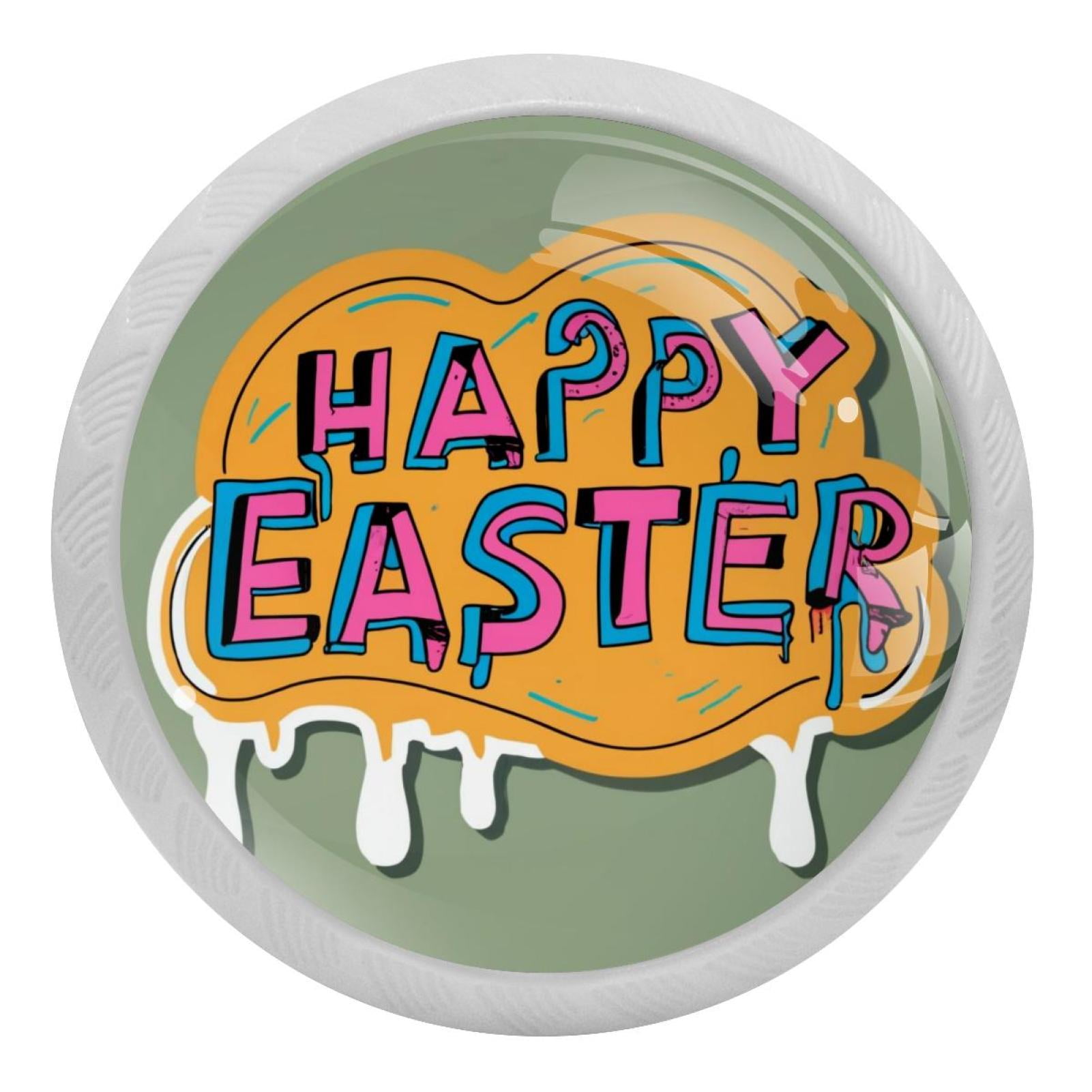 Easter Fluorescent Drawer Pulls with Screws – Round 4-Pack, Glow-in-the ...