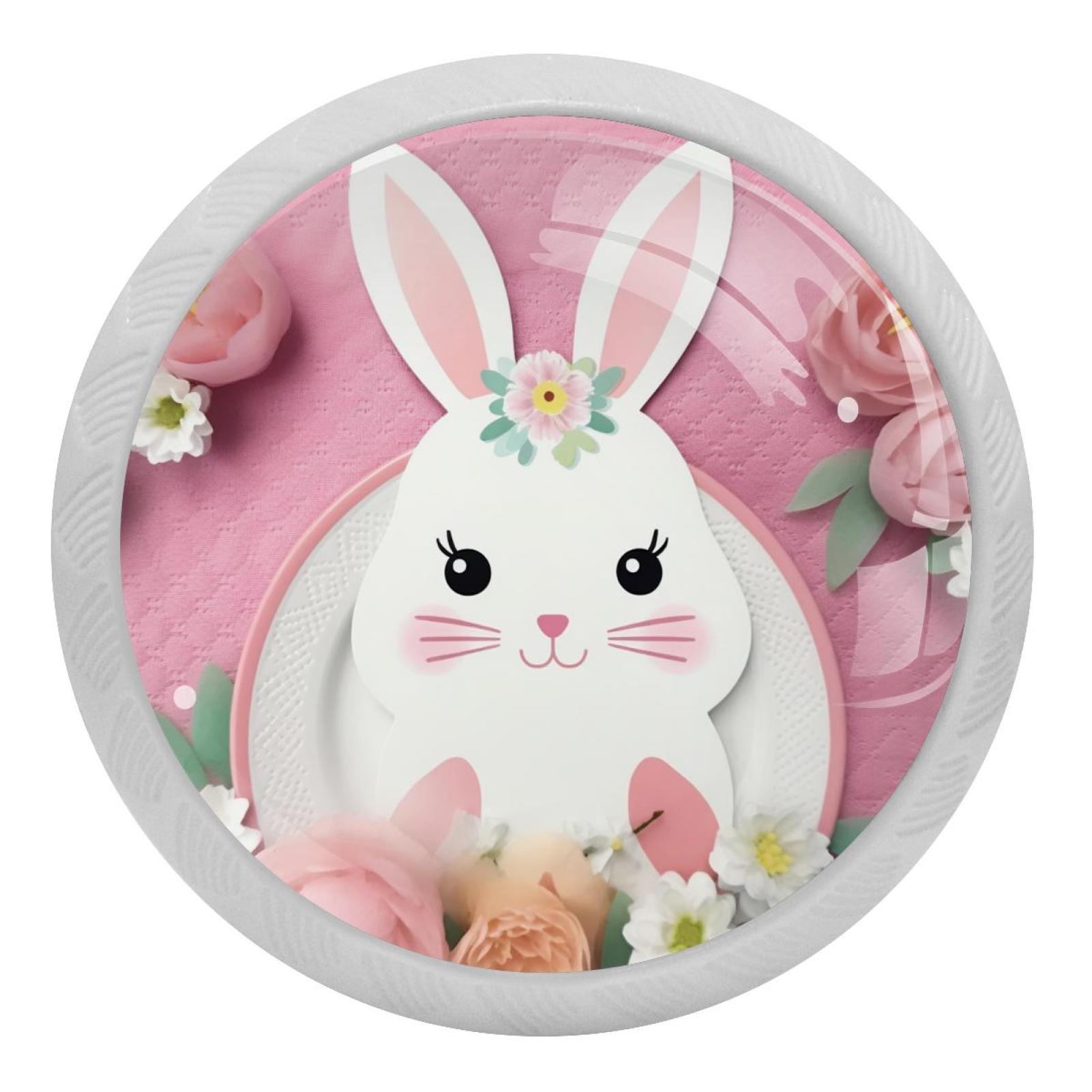 Easter Fluorescent Drawer Pulls with Screws - Round 4-Pack - Glow-in ...