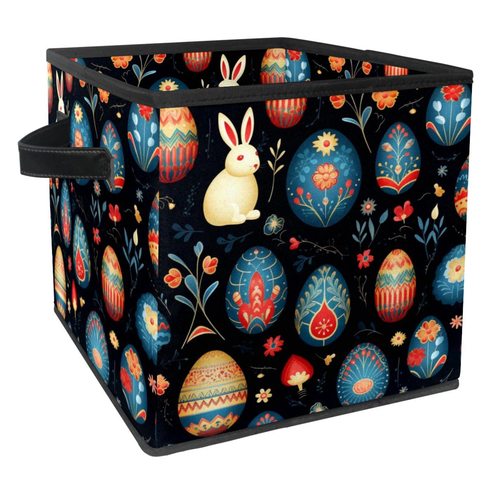 Easter Foldable Clothes Storage Box with Handle, 10.8"x10.5"x10.6 ...
