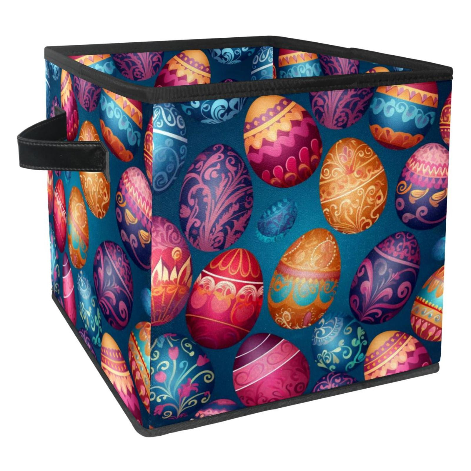 Easter Foldable Storage Baskets with Handle 10.8"x10.5"x10.6" Large ...