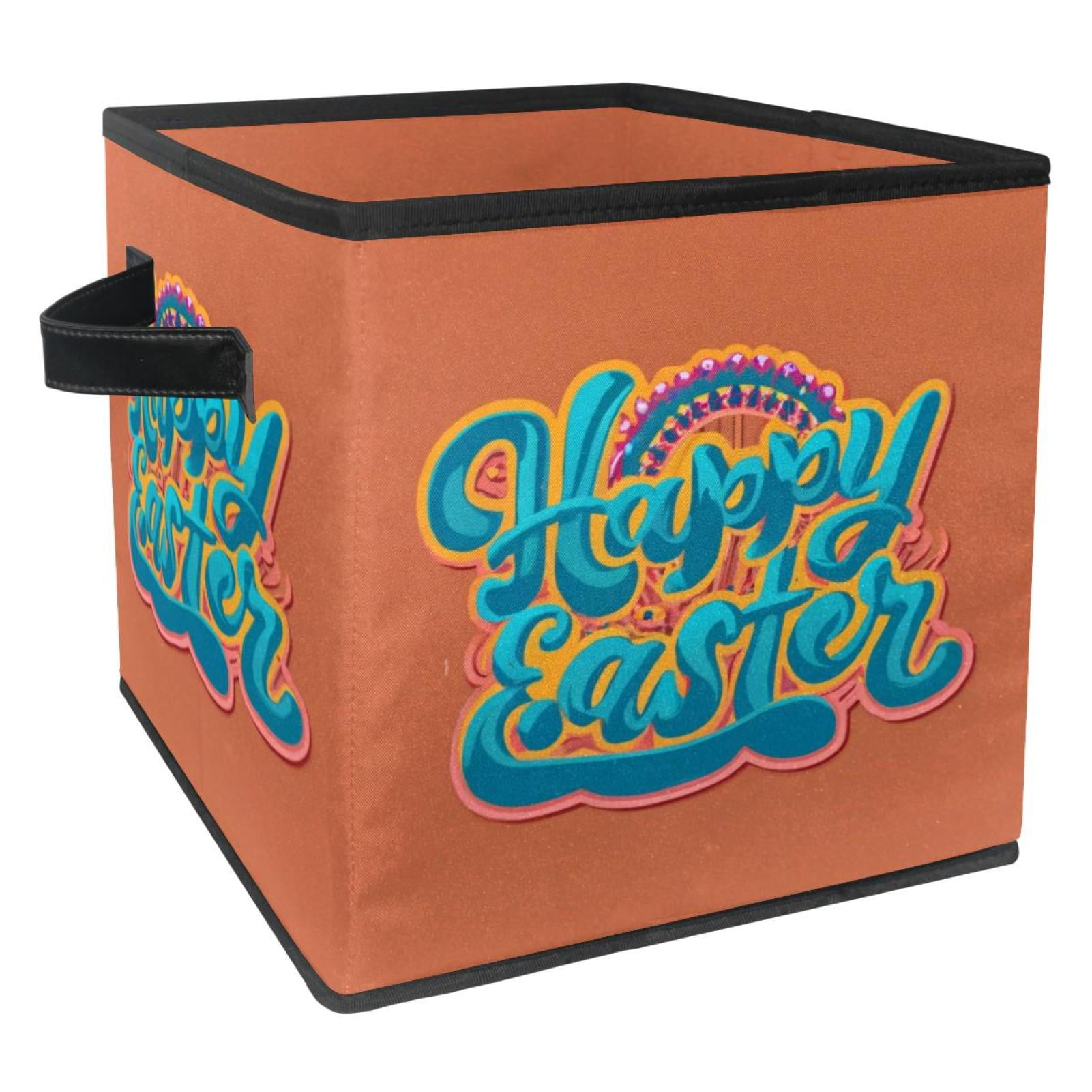 Easter Foldable Storage Box with Handle, 10.8"x10.5"x10.6", Large ...