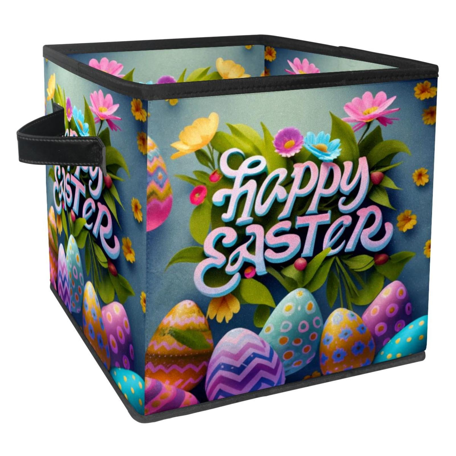 Easter Foldable, with Handle, 10.8"x10.5"x10.6", Large Capacity Storage ...