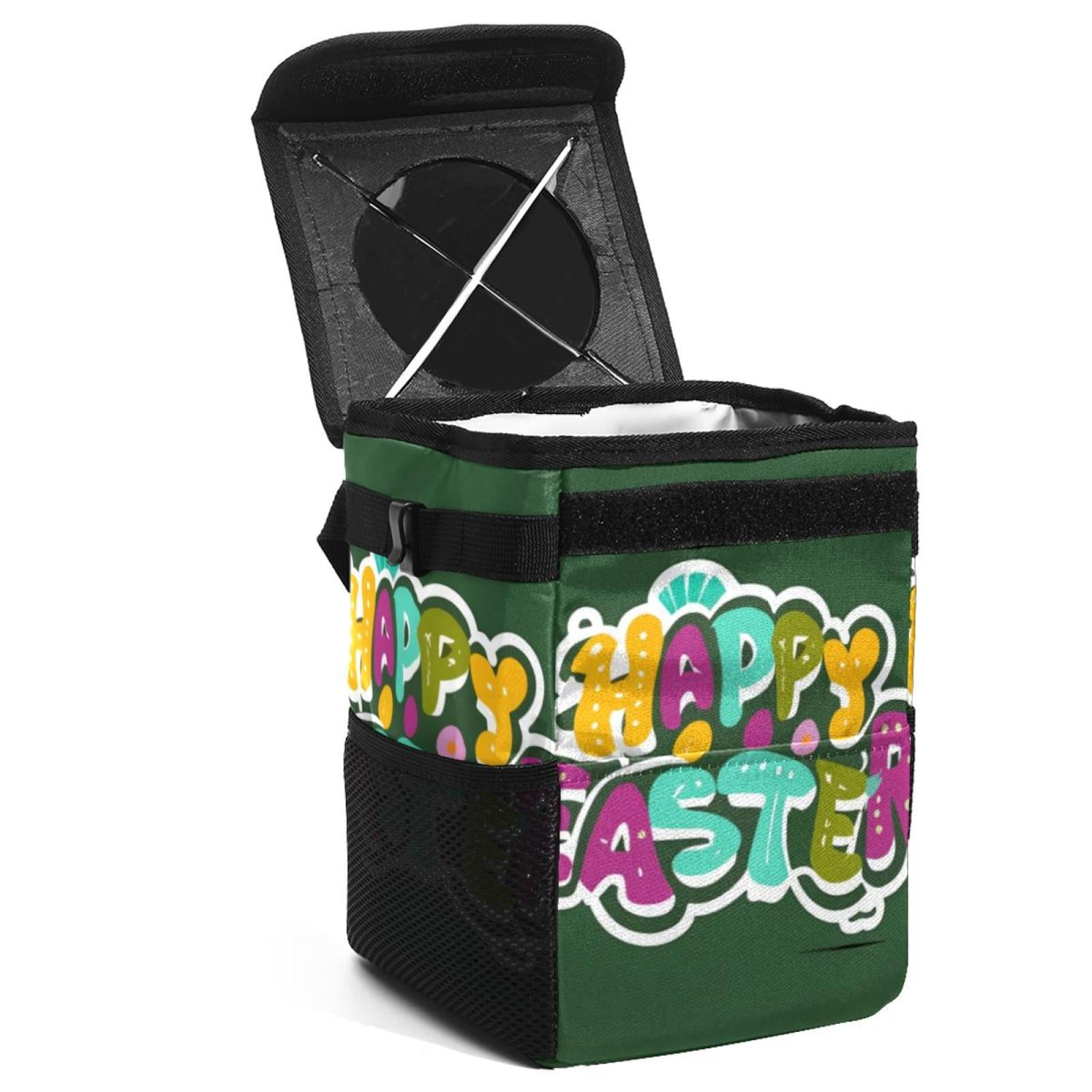 Easter Foldable with Lid Leak-Proof Hanging Storage Bag Mini Trash Can ...