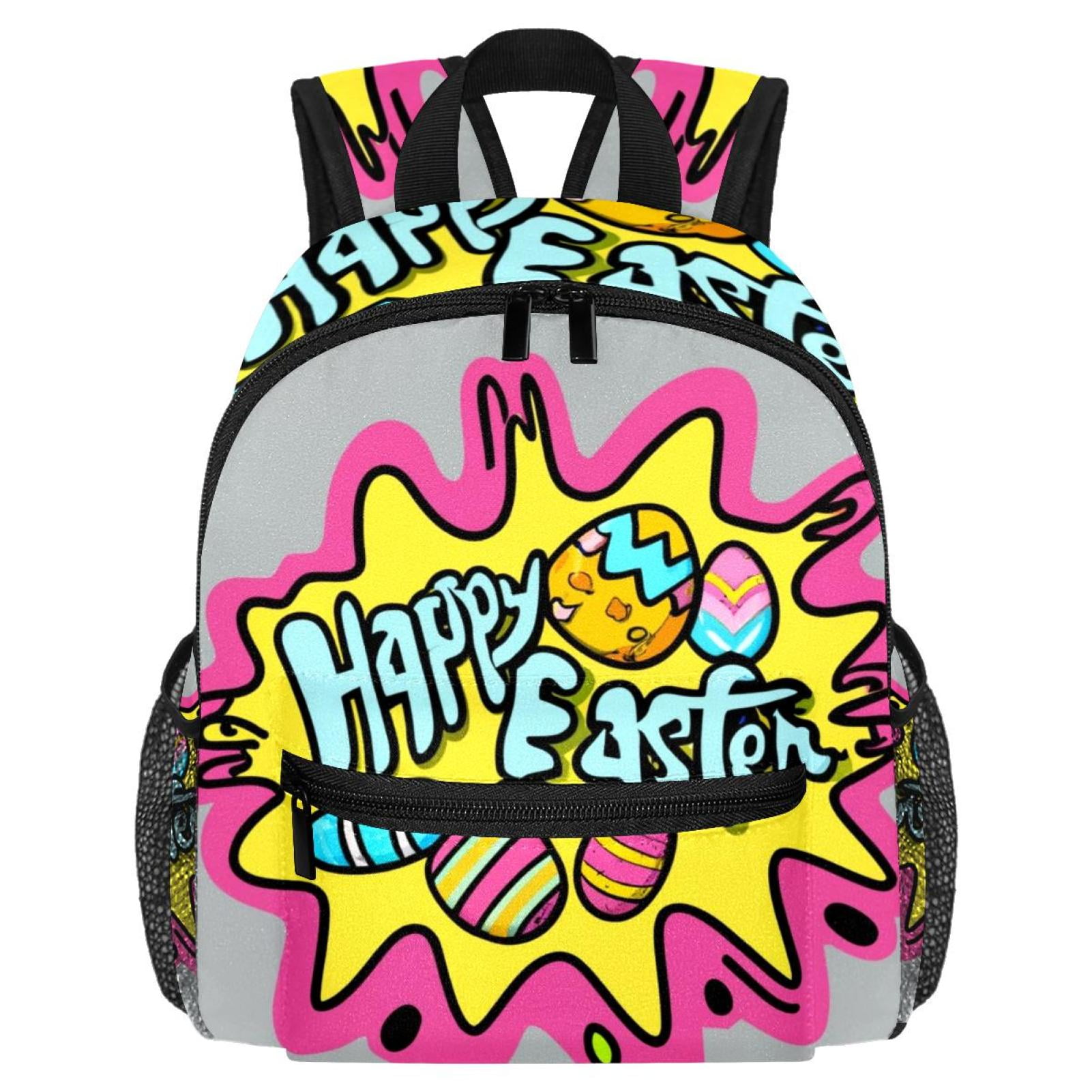 Easter Font Diaper Backpack with Adjustable Shoulder Strap, Large ...