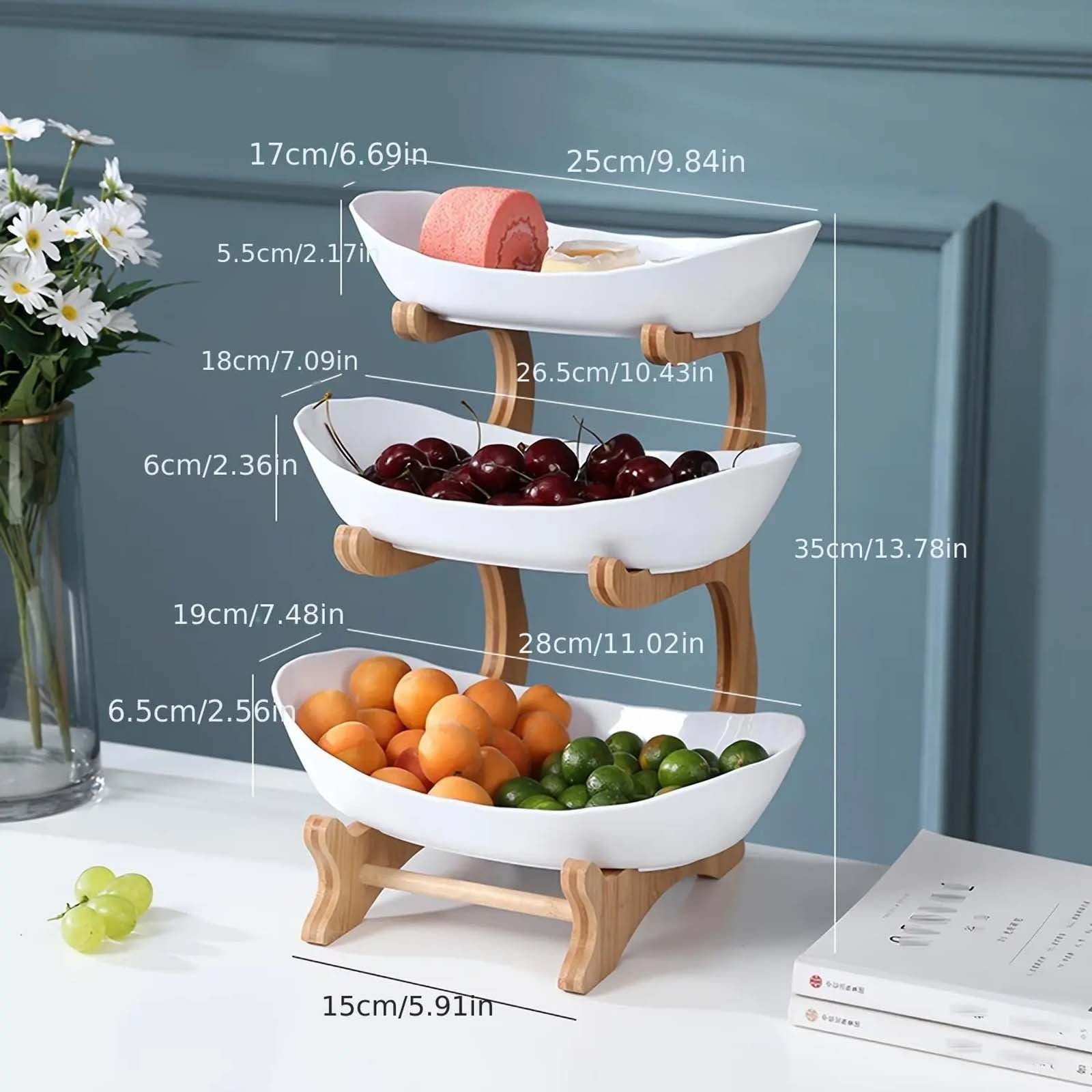 Easter Food Storage - Fruit Display Rack 1 Count 3 Layer Fruit Tray ...