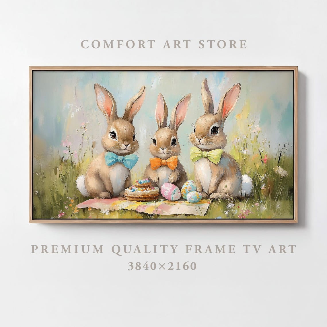 Easter Frame Tv Art Samsung Frame Tv Neutral Easter Bunny Frame Tv ...