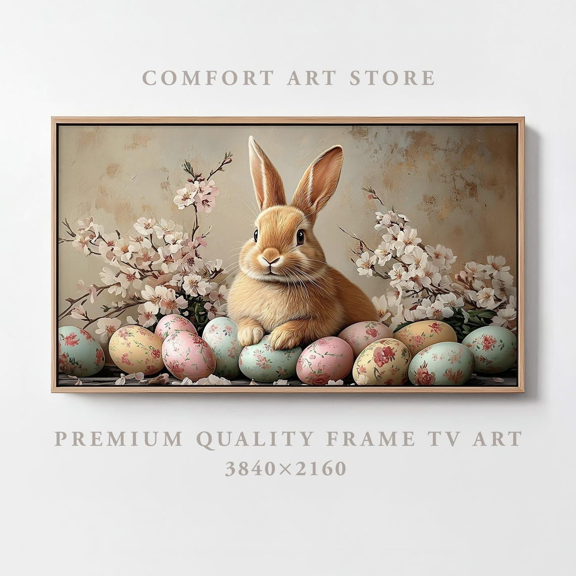 Easter Frame Tv Art Samsung Frame Tv Neutral Easter Bunny Frame Tv ...