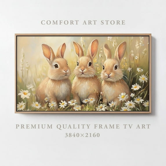 Easter Frame Tv Art Samsung Frame Tv Neutral Easter Bunny Frame Tv ...