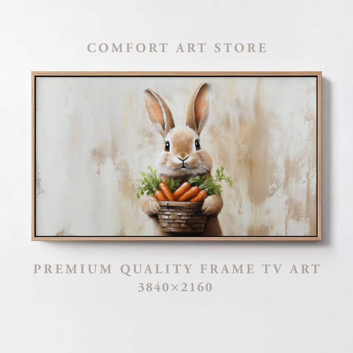 Easter Frame Tv Art Samsung Frame Tv Spring Frame Tv Cute Easter Rabbit ...