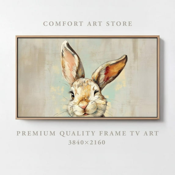 Easter Frame Tv Art Samsung Frame Tv Spring Frame Tv Rabbit Ears Art ...