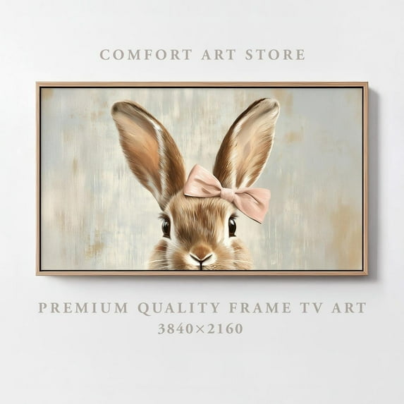 Easter Frame Tv Art Samsung Frame Tv Spring Frame Tv Rabbit Ears Art ...
