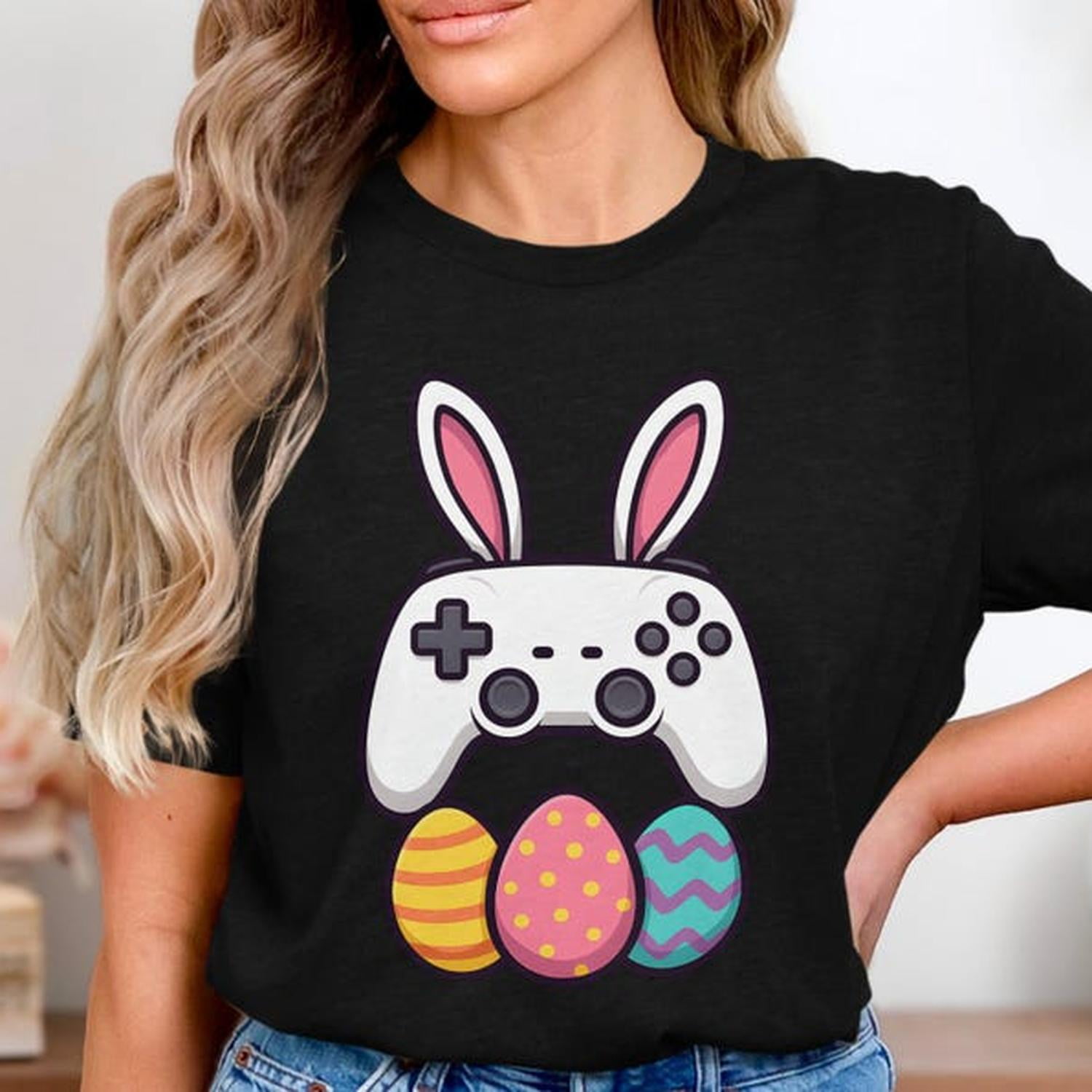 Easter Gamer Bunnhirt, Funny Video Game Egg Hunt T1EE, Cute Gaming ...