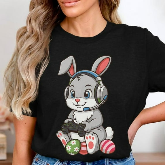Easter Gamer S1Hirt, Funny Gaming Bunny T-S1Hirt, Cute Easter Bunny ...