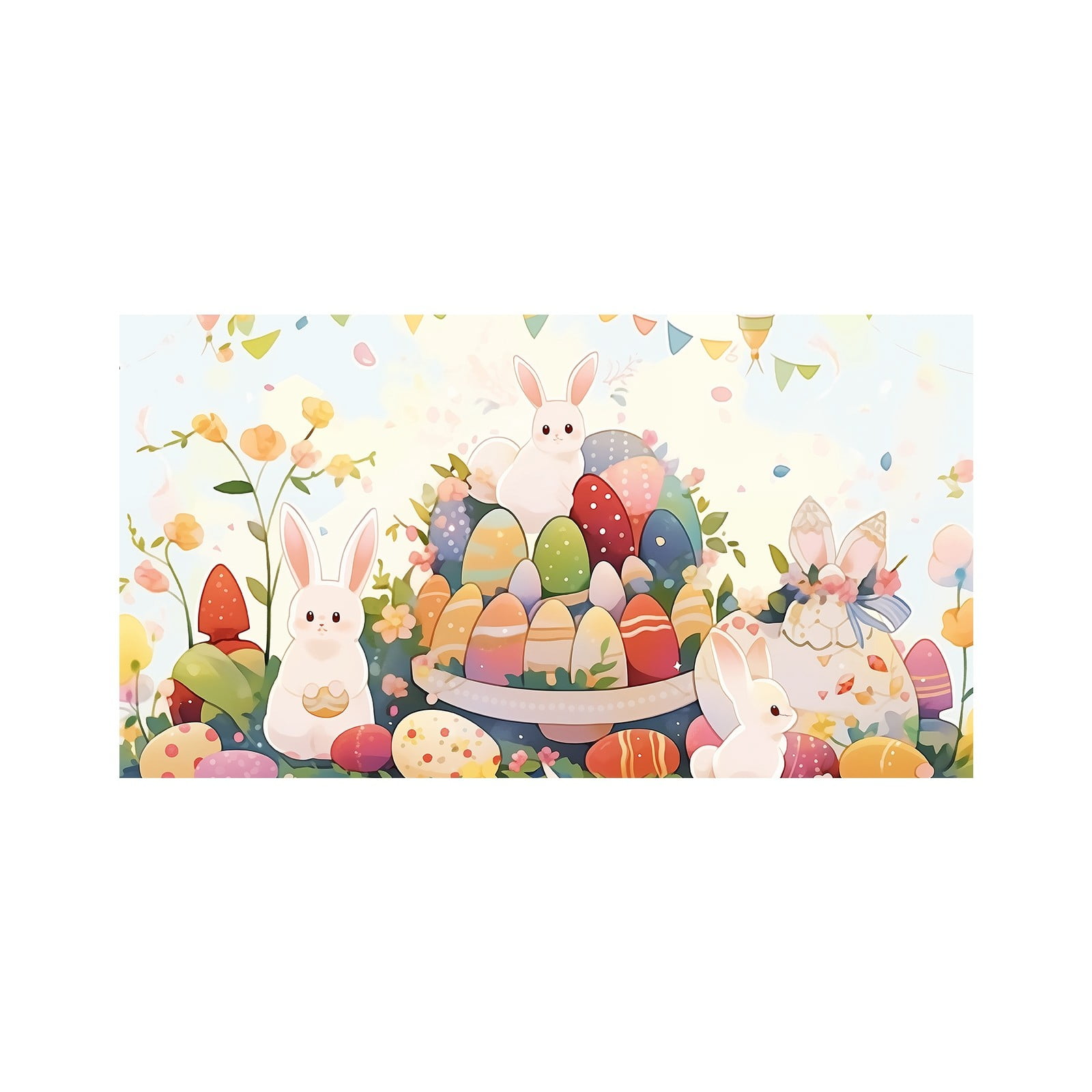 Easter Garage Door Decorations Funny Rabbit Easter Egg Door Cover ...