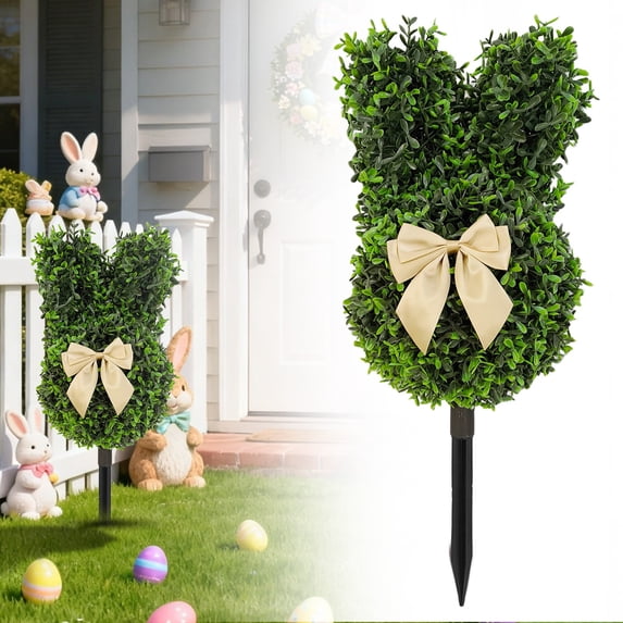 Easter Garden Decor,Bunny Topiary Outdoor Shaped Topiary Trees With ...