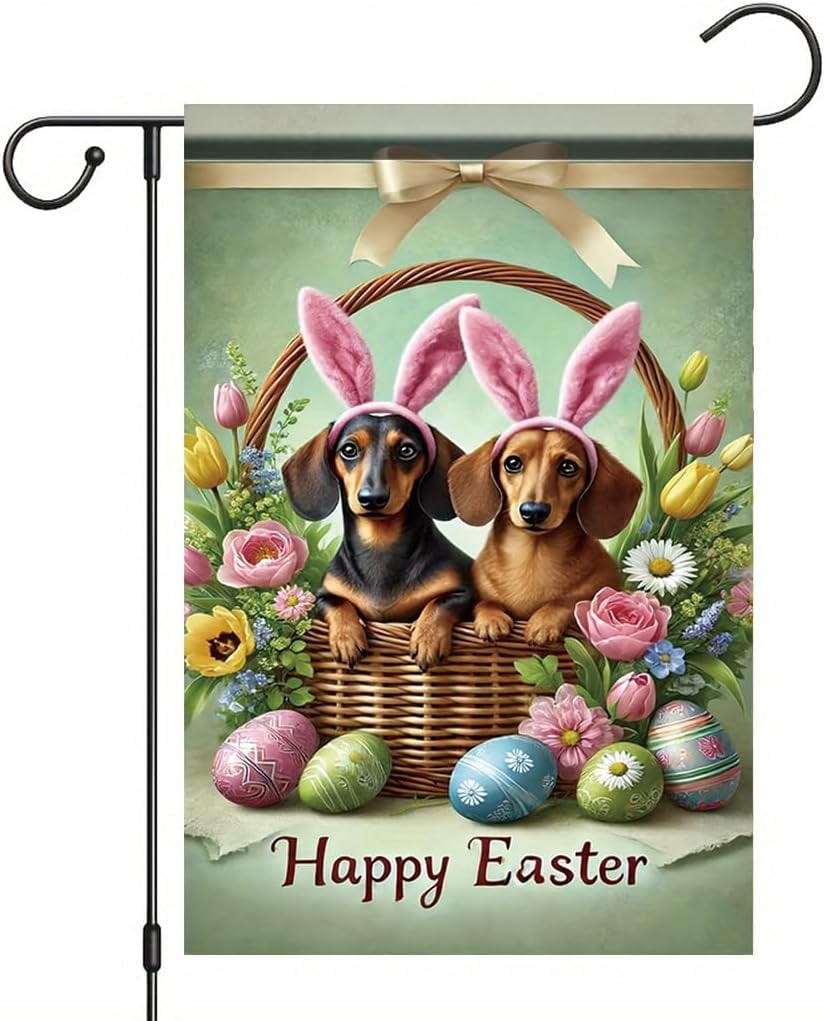 Easter Garden Flag 12x18 Inch Double Sided Outdoor Yard Banner With ...