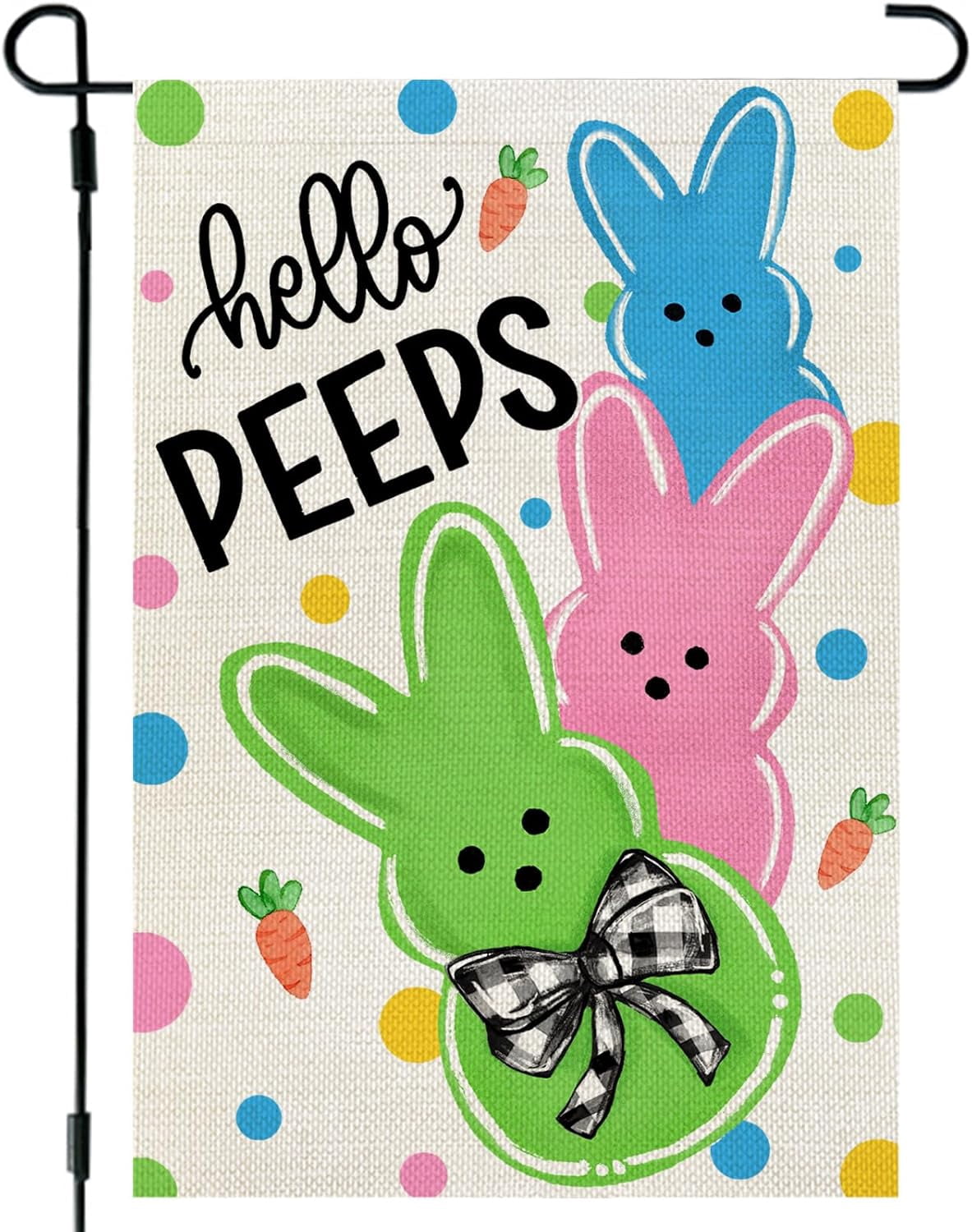 Easter Garden Flag Bunny Peeps 12x18 Inch Double Sided Holiday ...