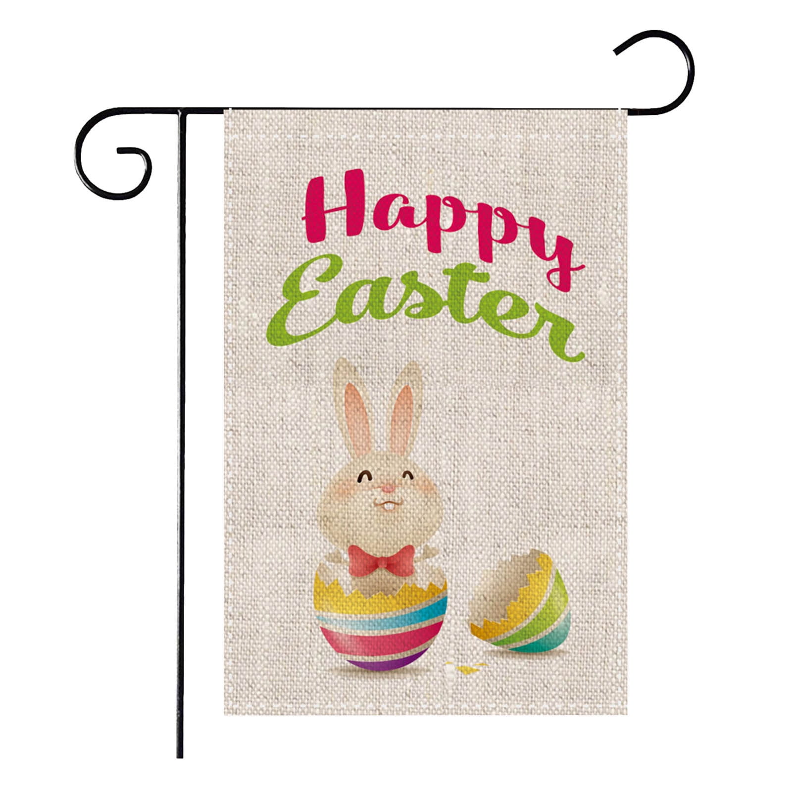 Easter Garden Flags Bunny Pattern Flags Festive Party Decorations ...