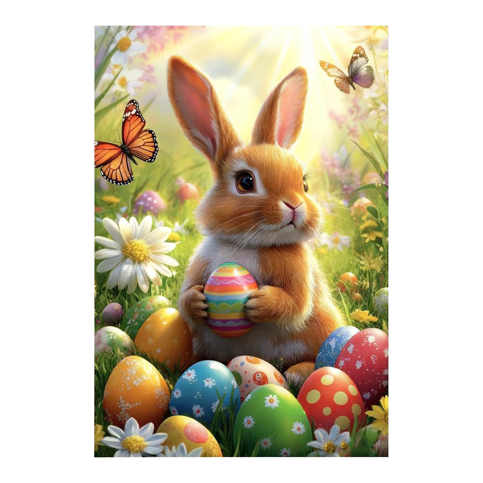 Easter Garden Flags for Outside 12x18 Double Sided, Floral Butterfly ...