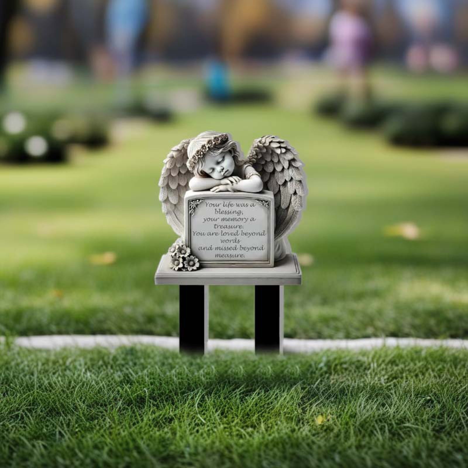 Easter Garden Plaque Decor – Clear Acrylic Memorial Tombstone Style ...