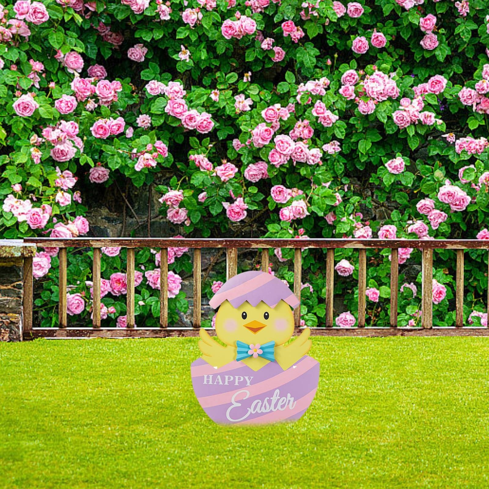 Easter Garden Stakes, Wooden Easter Eggs and Bunny Yard Signs ...
