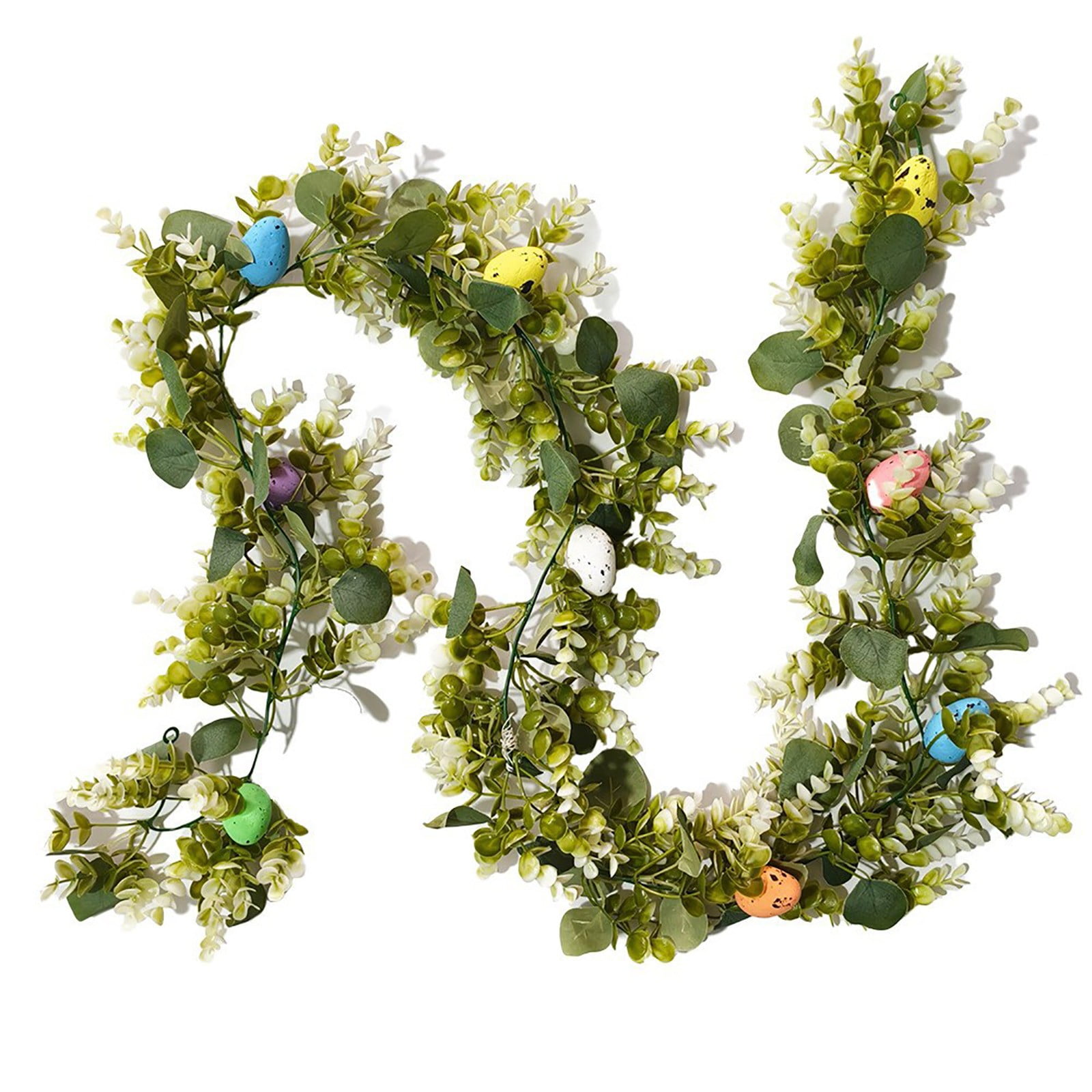 Easter Garland Artificial Garland with Easter Eggs Spring Mixed ...